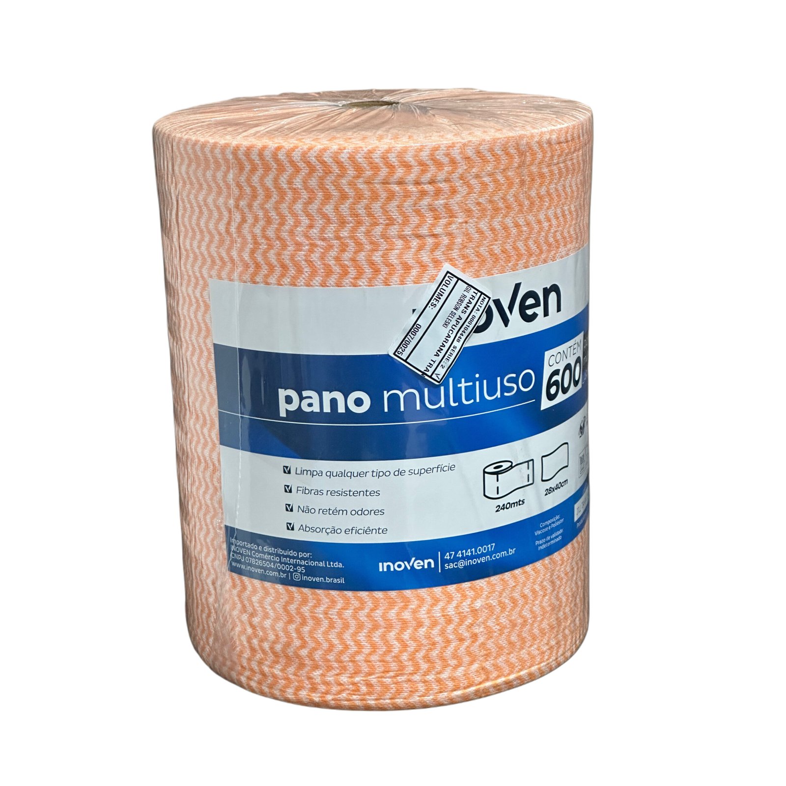 Pano Multiuso Laranja com 600 Panos - Romabi Embalagens